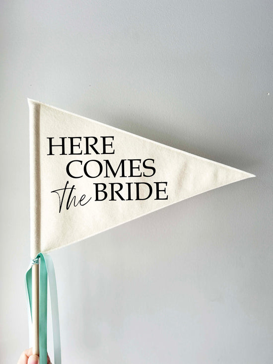 Wedding Pennant Flag - Here Comes the Bride – The Scarlett Studio