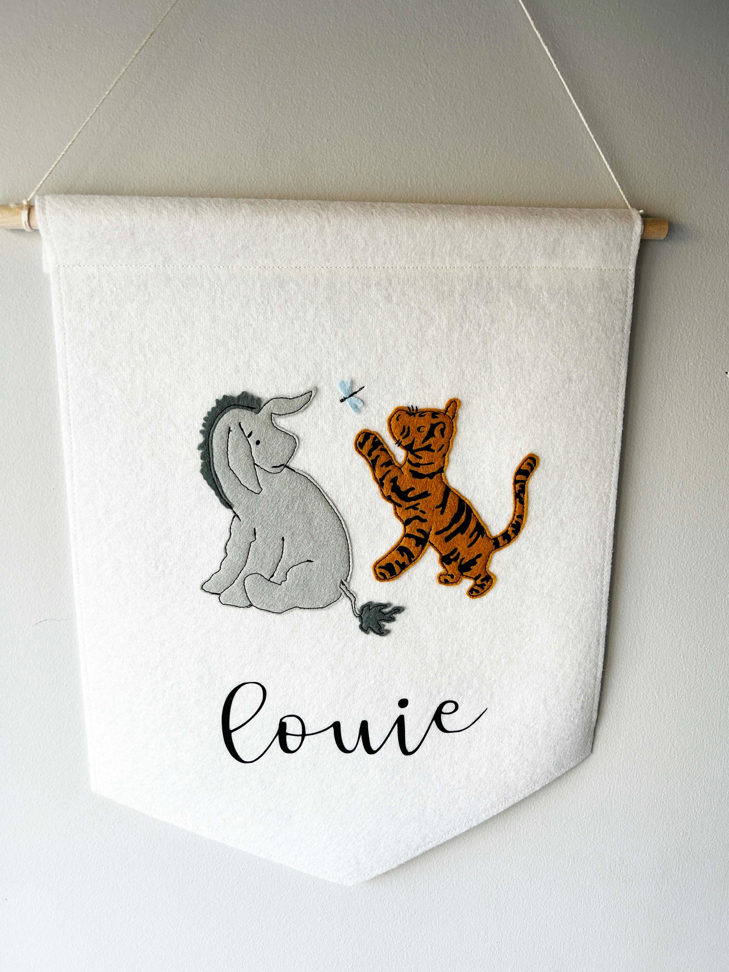 Eeyore and Tigger Nursery Felt Banner – The Scarlett Studio