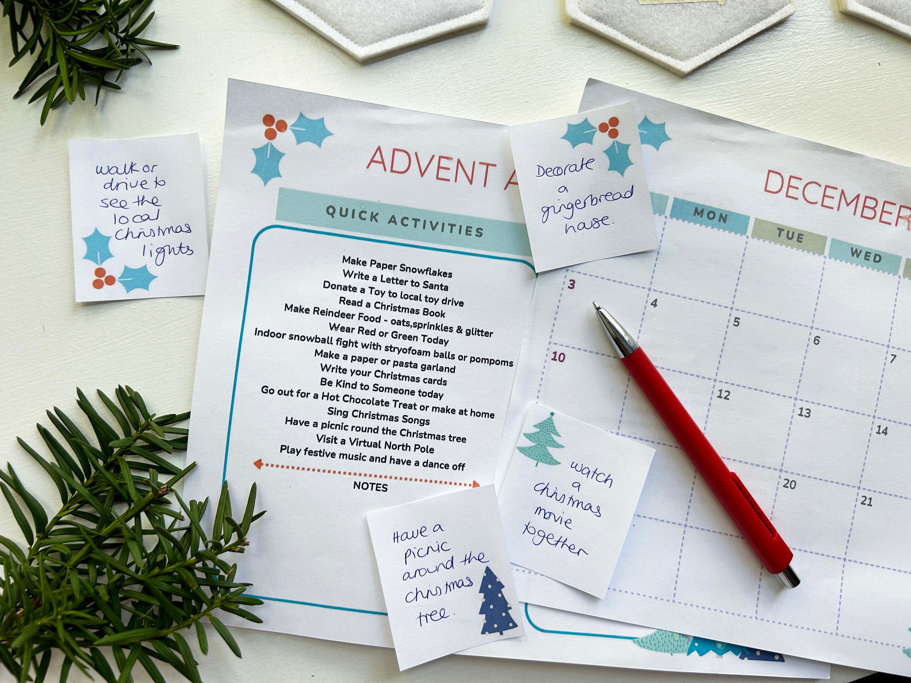 Advent Activity List – The Scarlett Studio